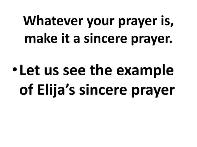 Elijah’s prayer | PPT