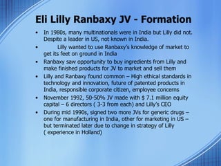 Eli lilly ranbaxy jv | PPT