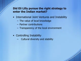 Eli lilly ranbaxy jv | PPT