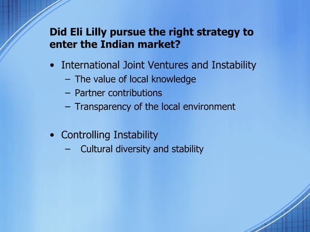 Eli lilly ranbaxy jv | PPT