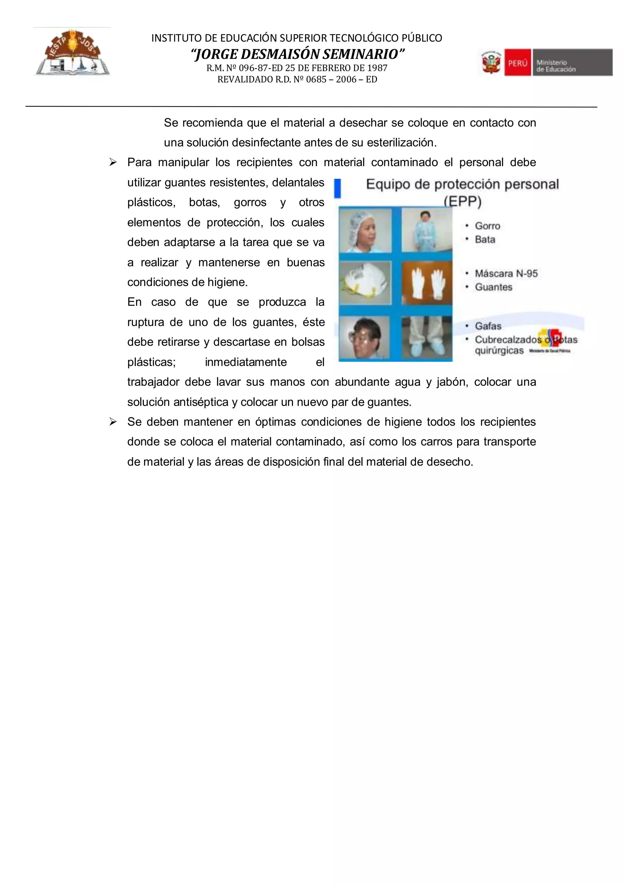 Eliminación de material contaminado | PDF