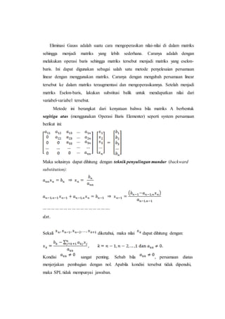 Eliminasi gauss | DOCX