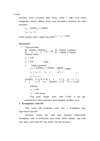 Eliminasi gauss | DOCX