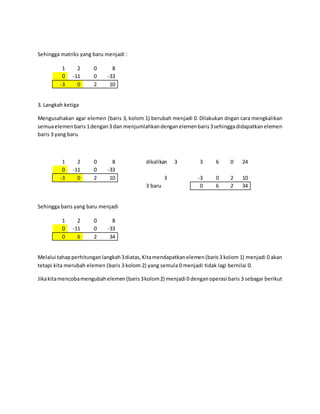 Eliminasi gauss | DOCX
