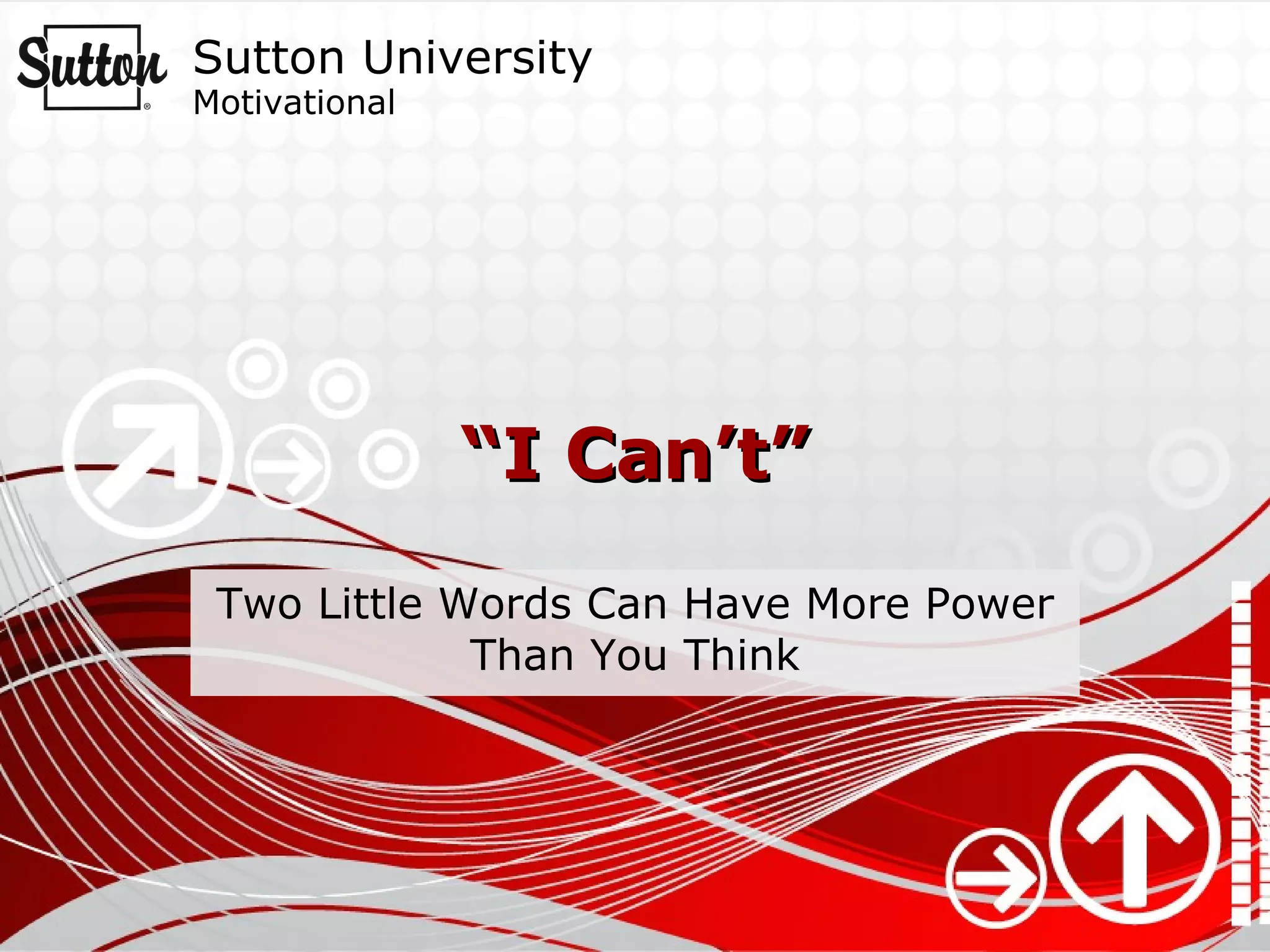 Eliminate can't | PPT