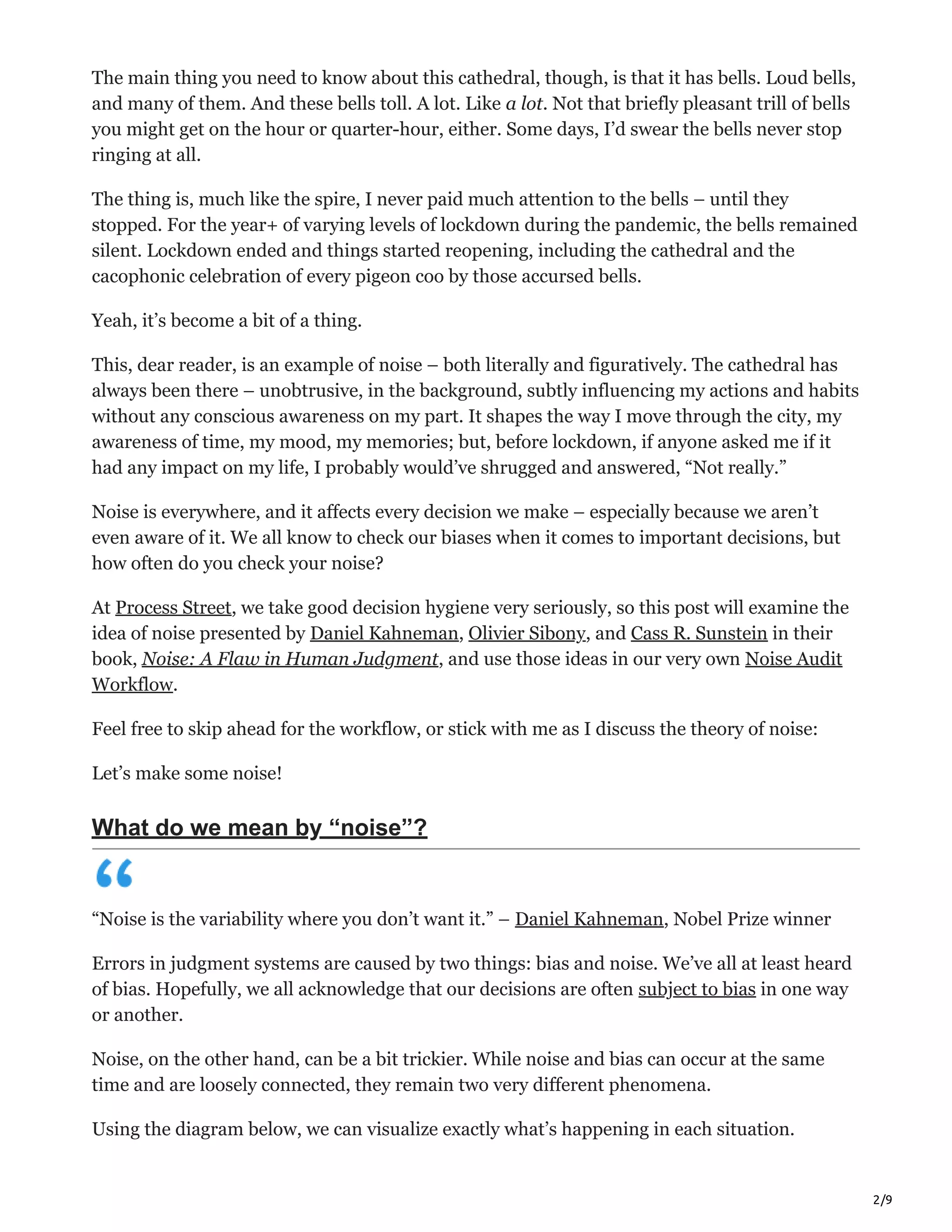 Eliminate Noise & Make Better Decisions (+ Free Noise Audit Template) | PDF