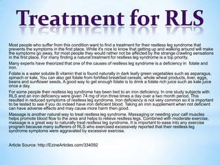 Eliminate restless leg syndrome | PPTX