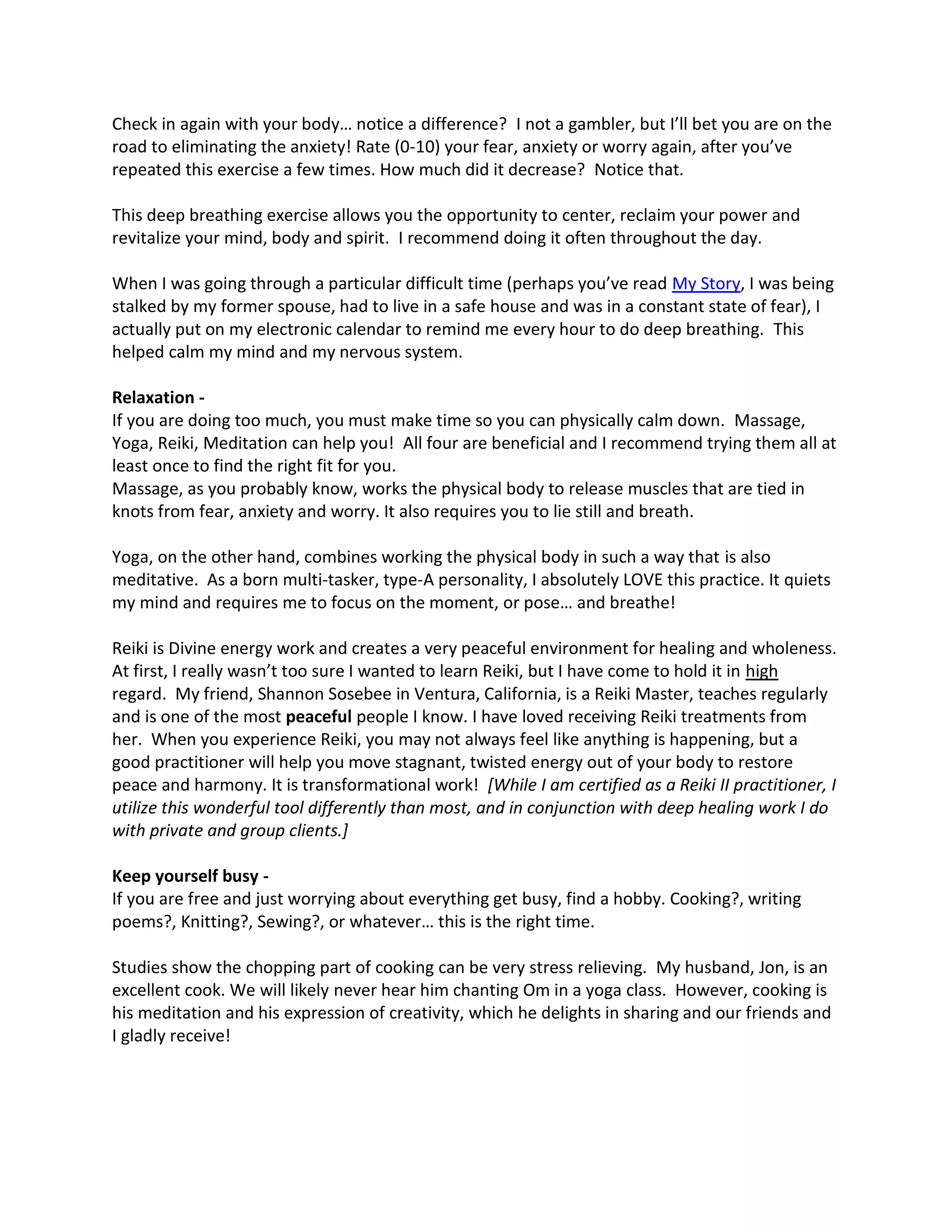 Eliminate your fear, anxiety and worry with ease!!! | PDF