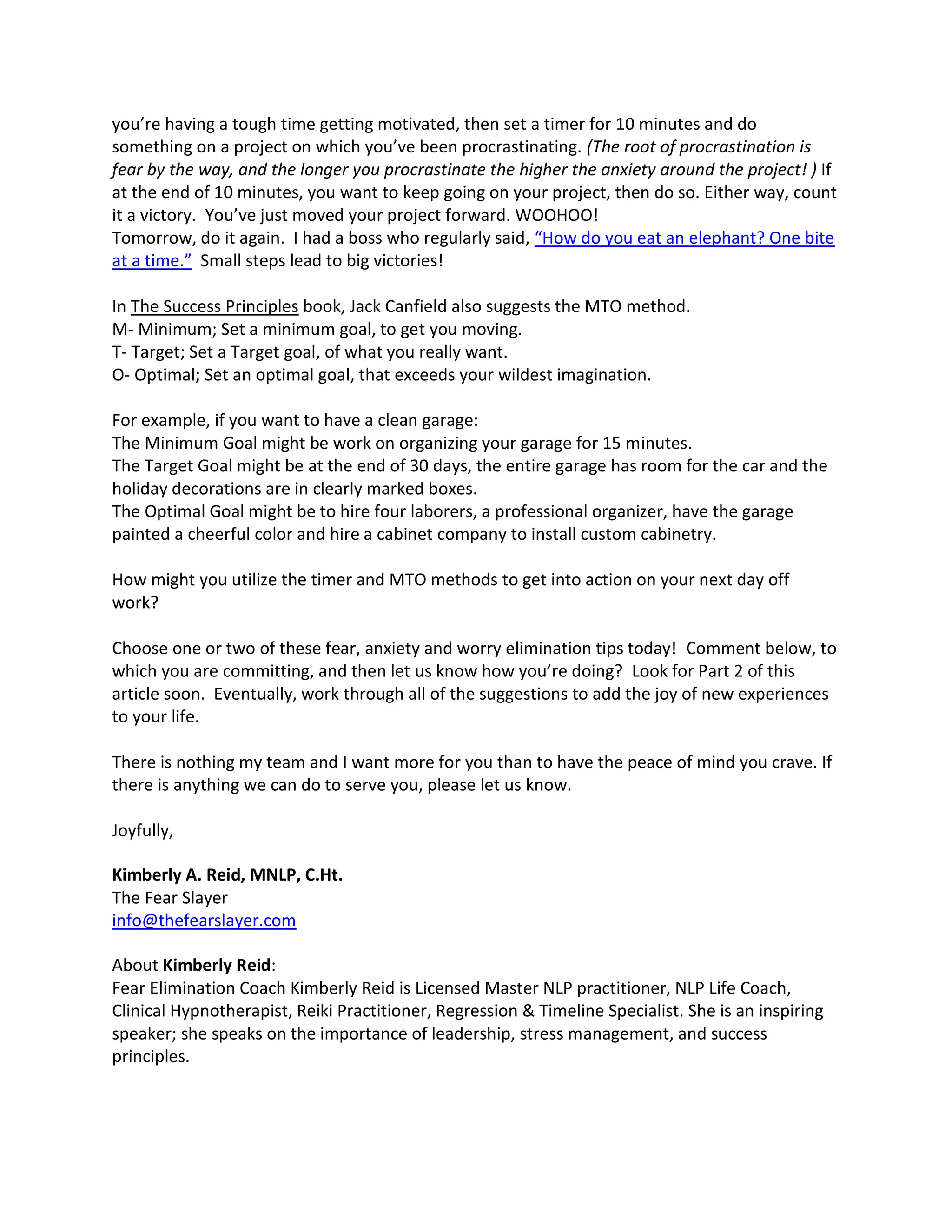 Eliminate your fear, anxiety and worry with ease!!! | PDF