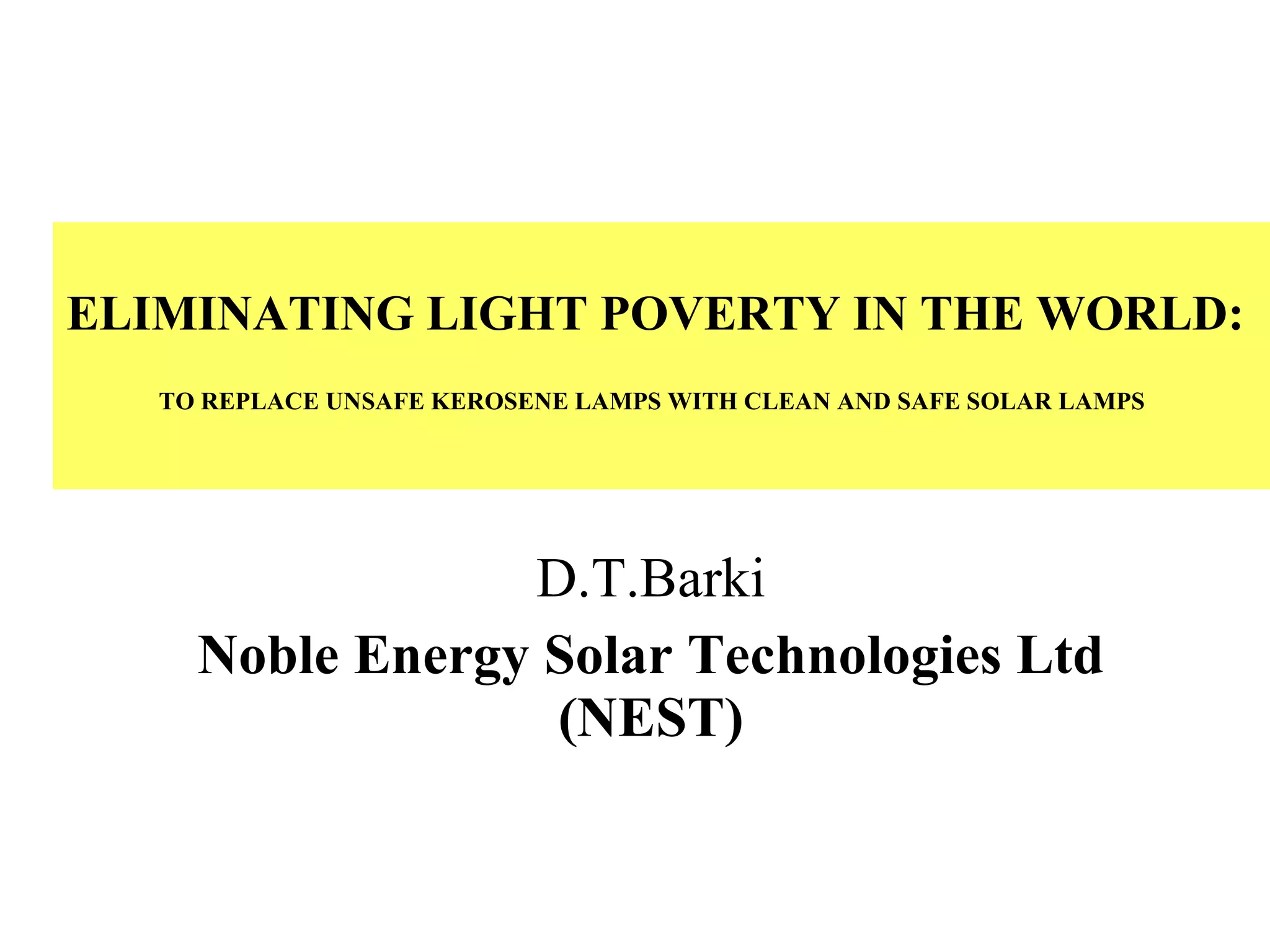 Eliminating Light Poverty (C) In The World | PPT
