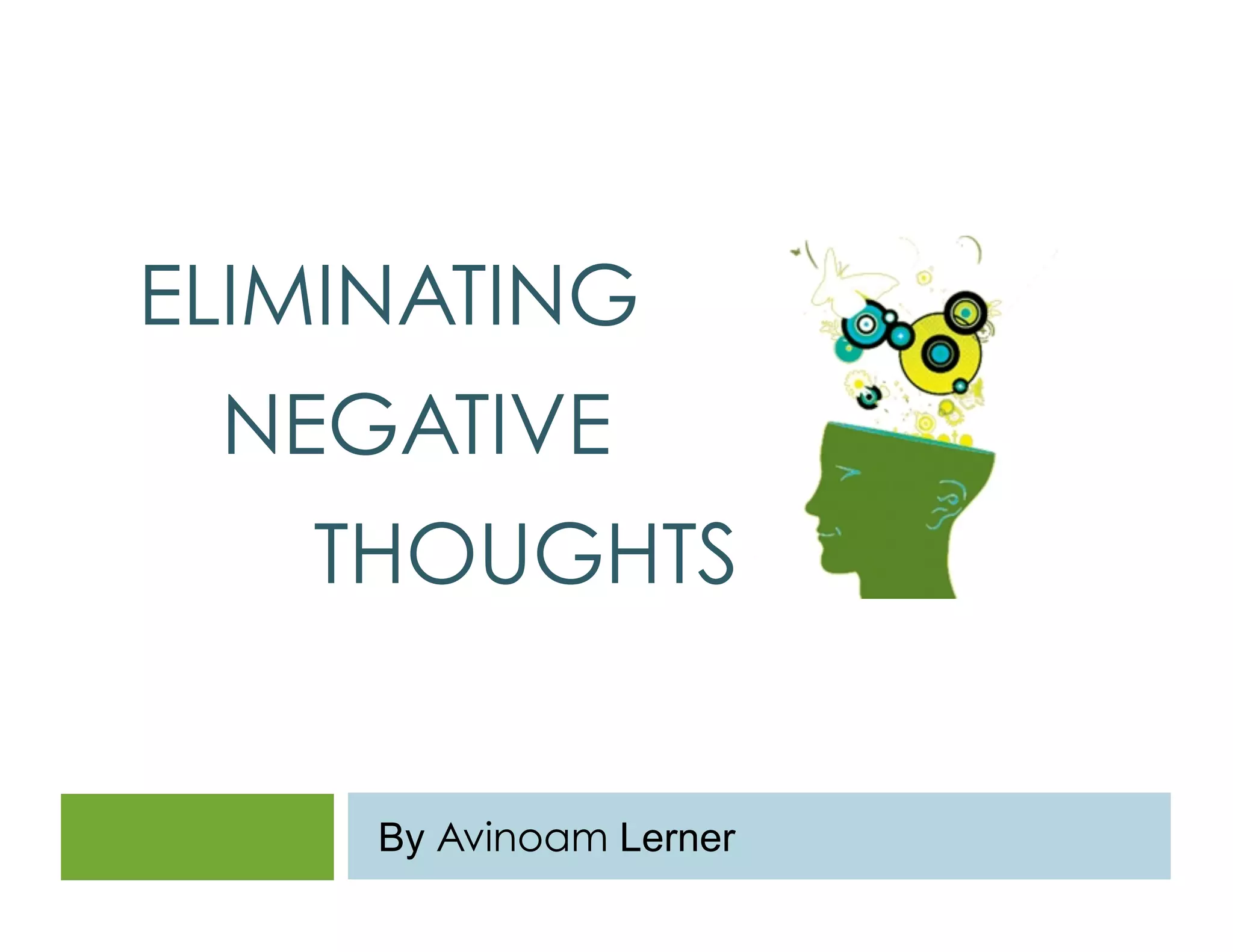 Eliminating negative thoughts | PDF