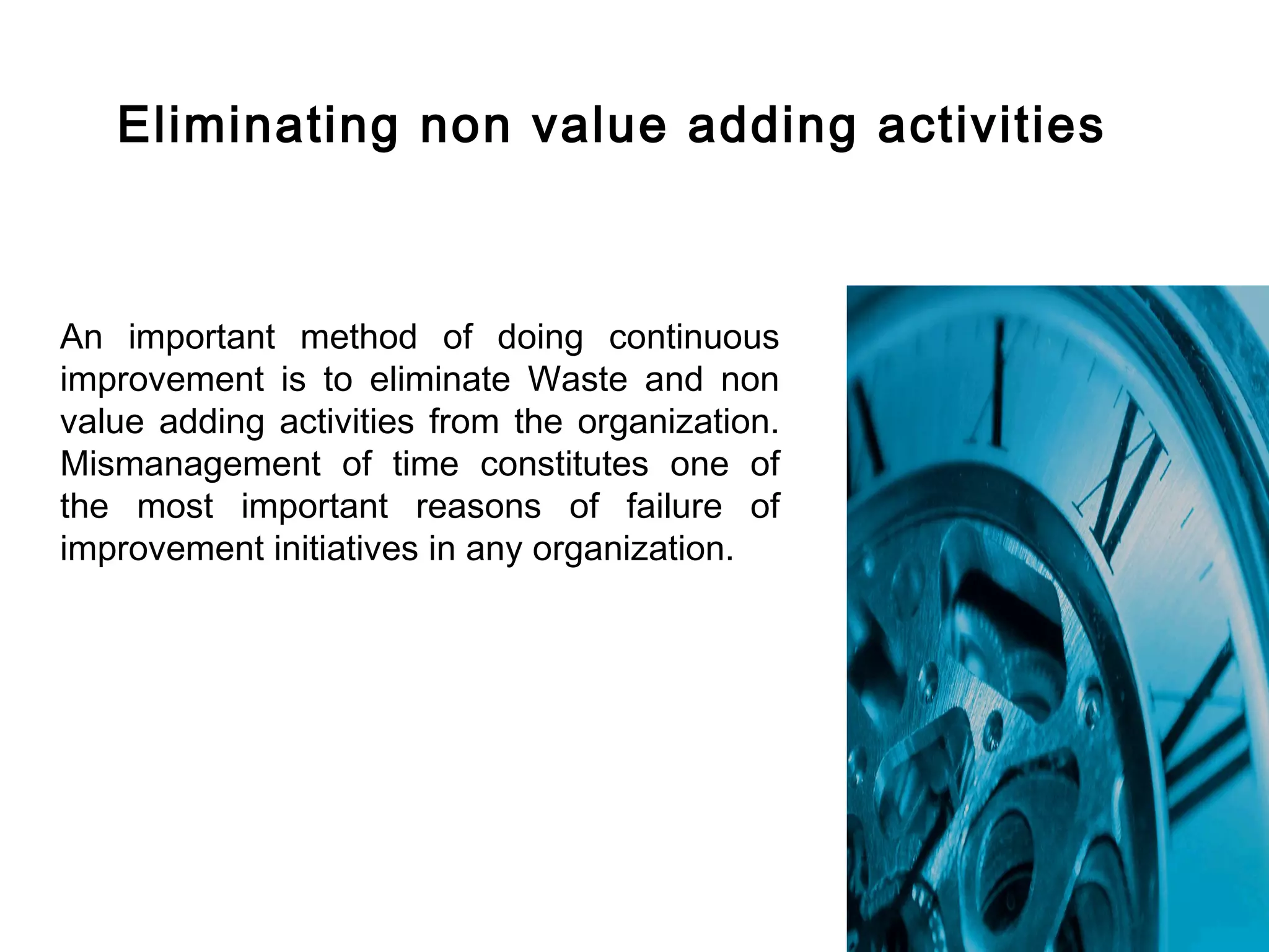 Eliminating non value adding activities | PPT
