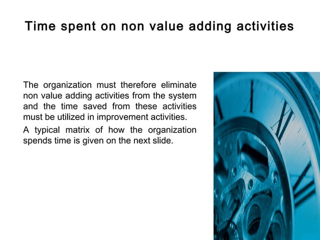 Eliminating non value adding activities | PPT