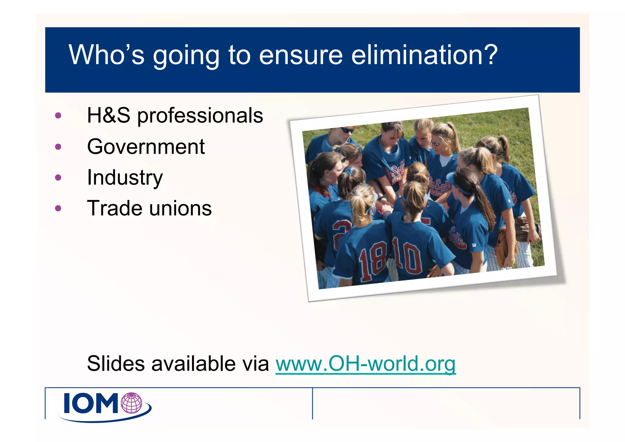 Eliminating occupational cancer | PDF