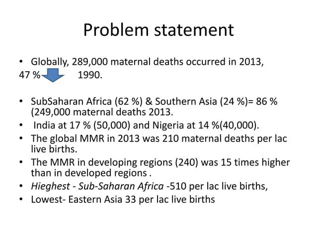 Eliminating preventable maternal and neonatal mortality | PPT