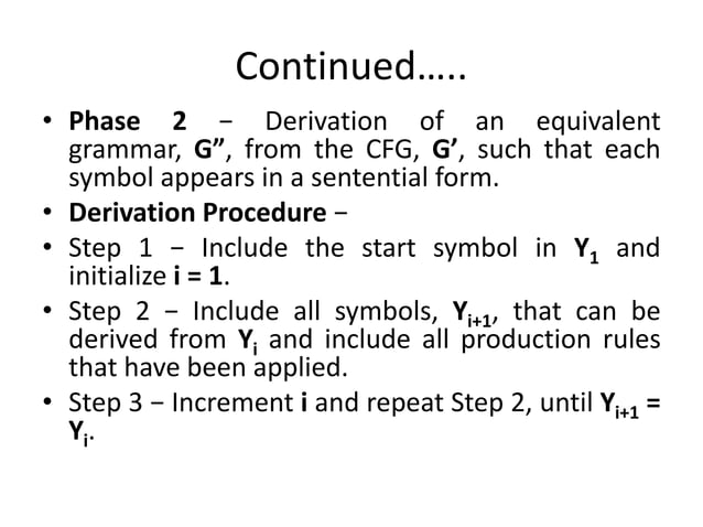 Eliminating ^ production and Unit Production from a CFG.pptx ...