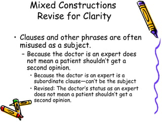 Eliminating shifts and mixed constructions | PPT