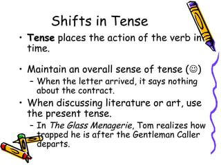 Eliminating shifts and mixed constructions | PPT