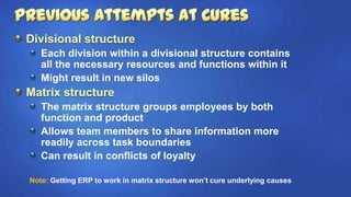 Eliminating silos across functional lines | PPTX