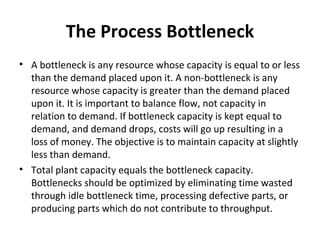 Eliminating the production bottlenecks | PPT