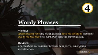 Eliminating wordiness | PPTX