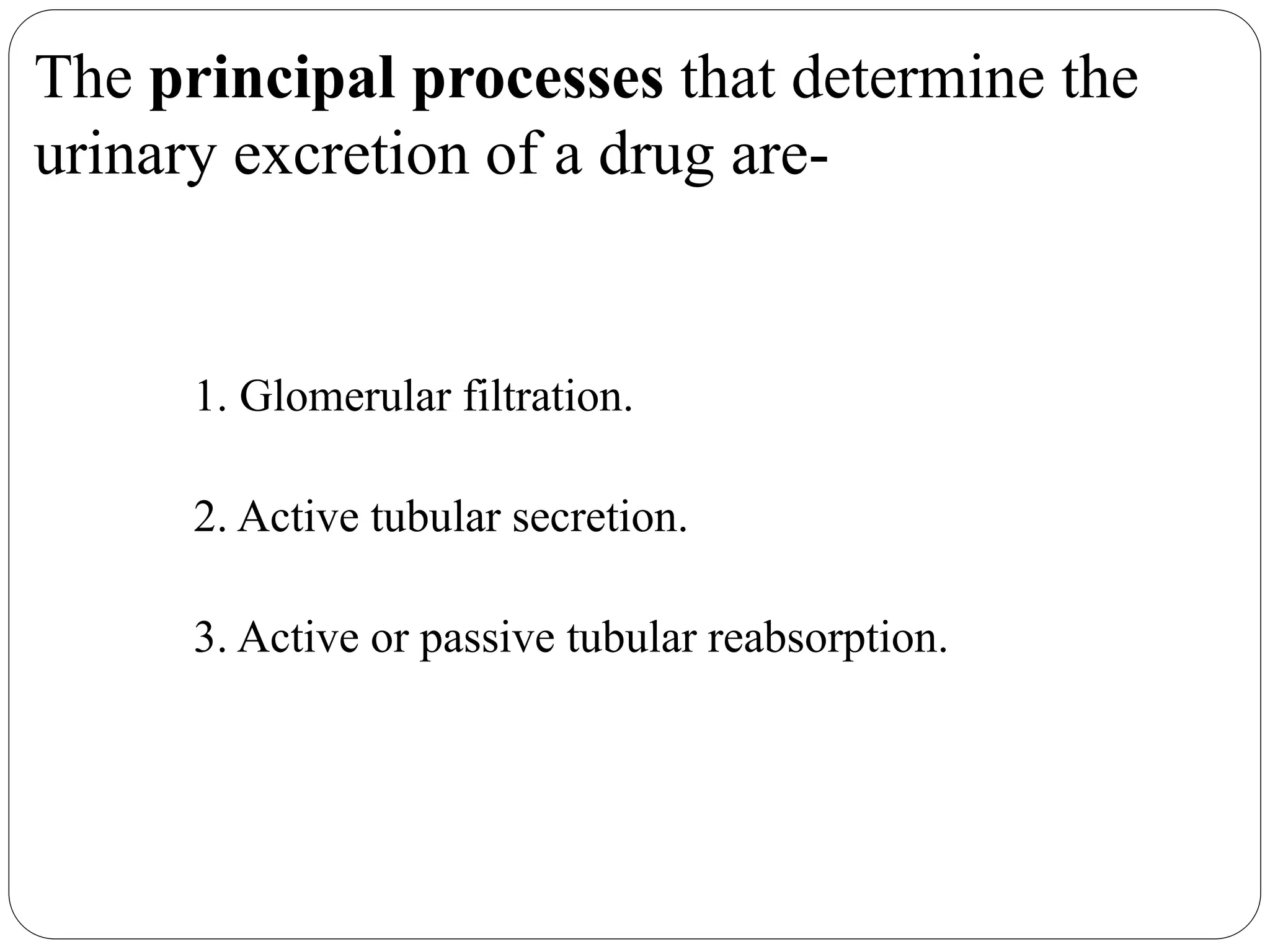 Drug Elimination | PPTX
