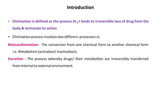BIOPHARMACEUTICS 2. DRUG ELIMINATION.pdf