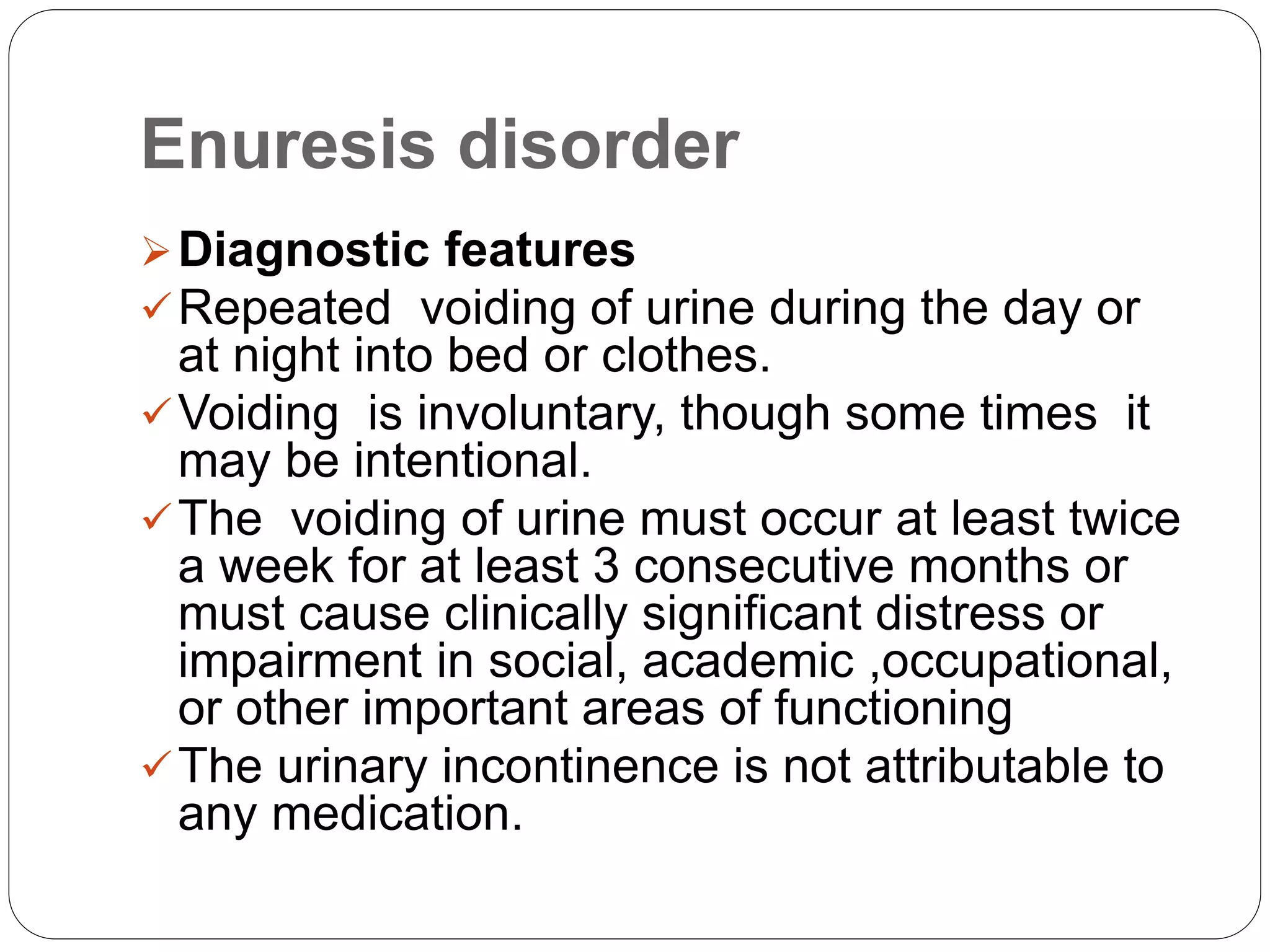 Elimination disorders | PPTX
