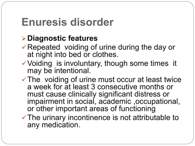 Elimination disorders | PPTX