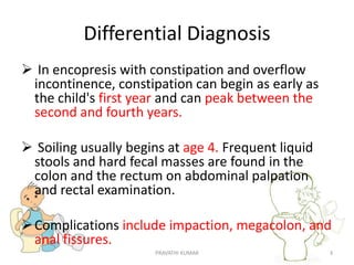 Elimination disorders pk | PPTX