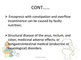 Elimination disorders pk | PPTX
