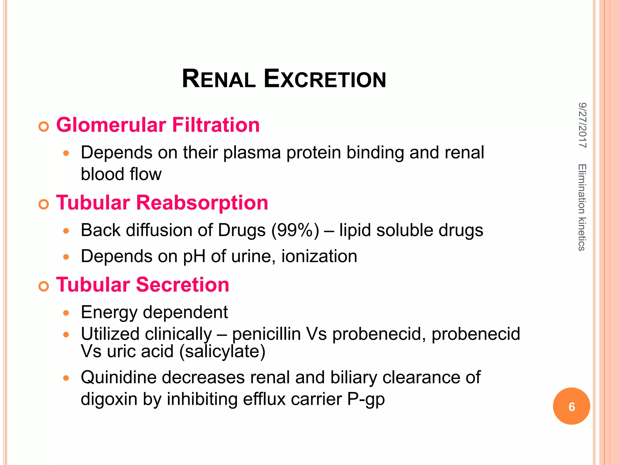Elimination kinetics | PPTX