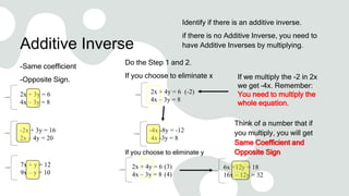 Elimination Method Mathematics 8 Linear Equation In 2 variables .pptx