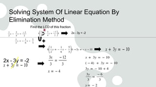 Elimination Method Mathematics 8 Linear Equation In 2 variables .pptx