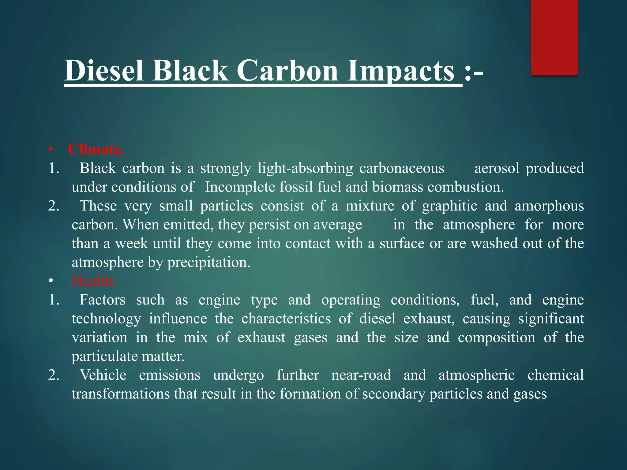 Elimination of carbon particles from exhaust gas | PPTX