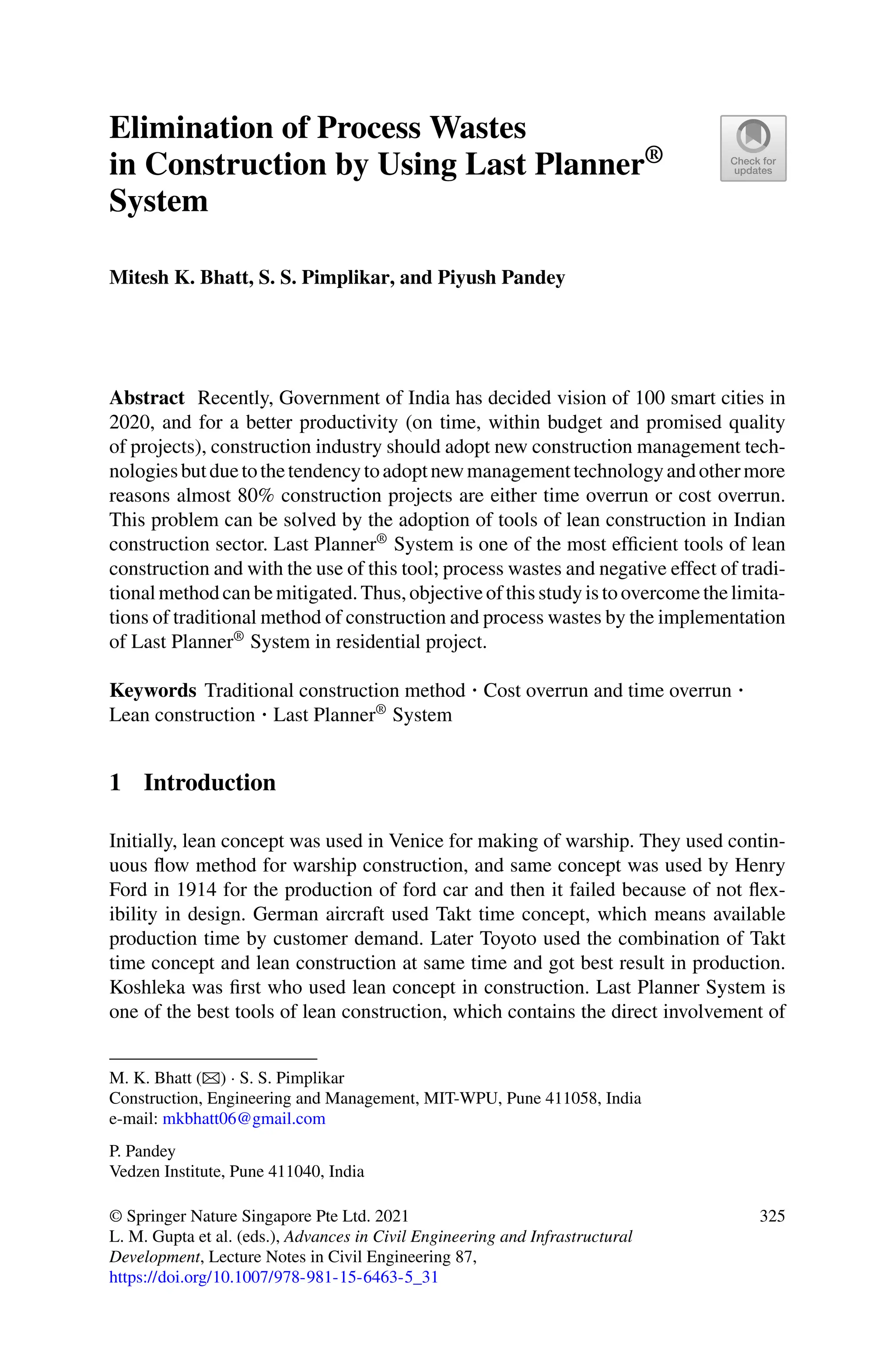 Elimination of Process Wastes in Construction | PDF