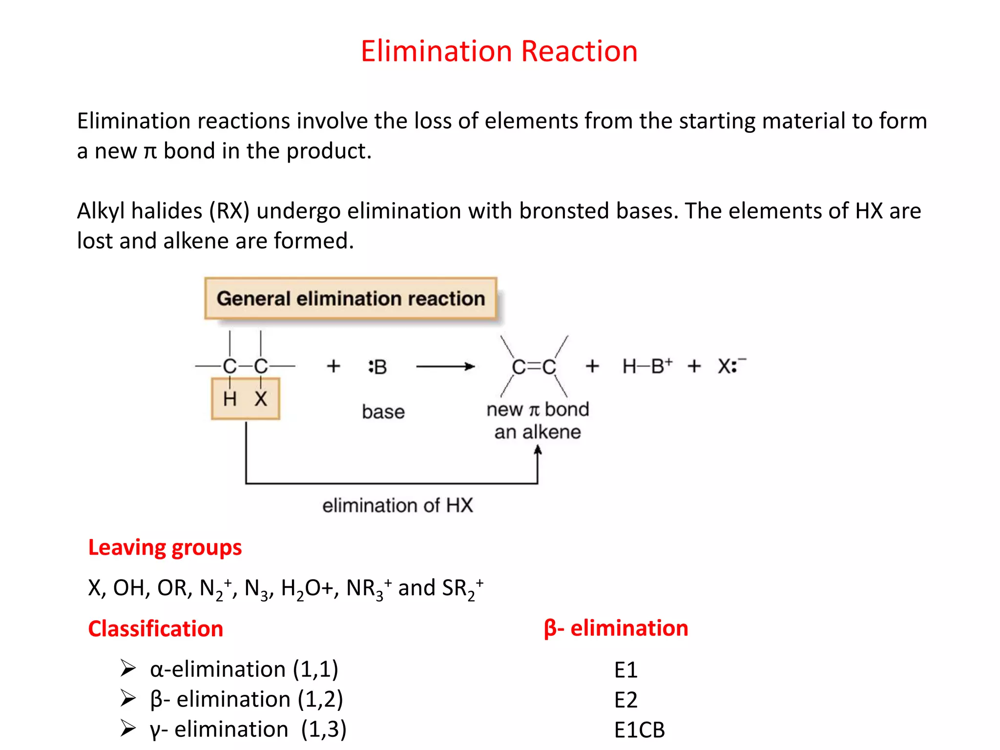 Elimination reaction | PPTX