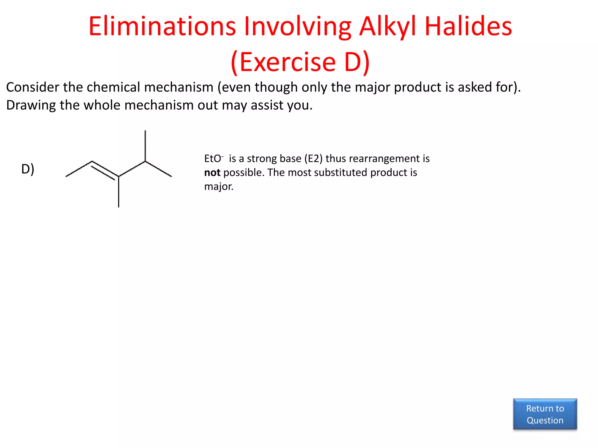 Elimination reaction exercises v3.2 | PPTX | Chemistry | Science