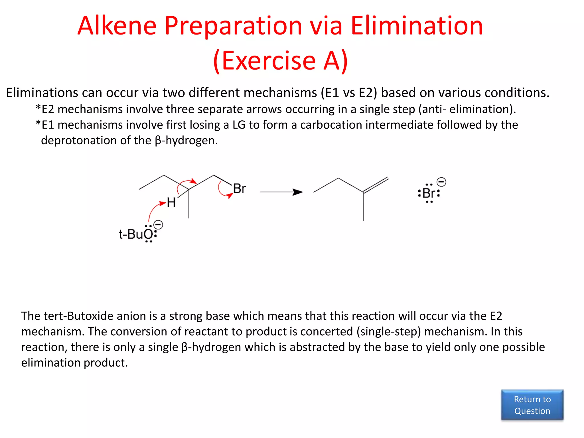 Elimination reaction exercises v3.2 | PPTX | Chemistry | Science