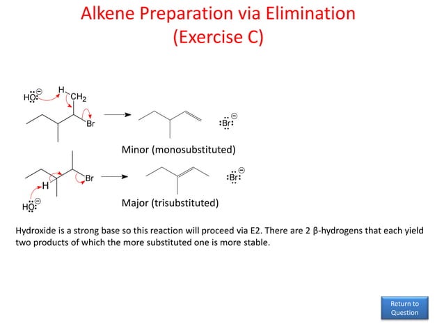 Elimination reaction exercises v3.2 | PPTX | Chemistry | Science