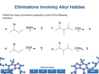 Elimination reaction exercises v3.2 | PPTX | Chemistry | Science