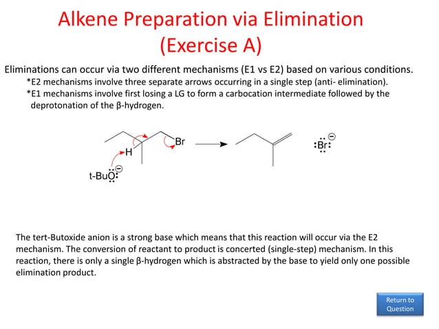 Elimination reaction exercises v3.2 | PPTX | Chemistry | Science