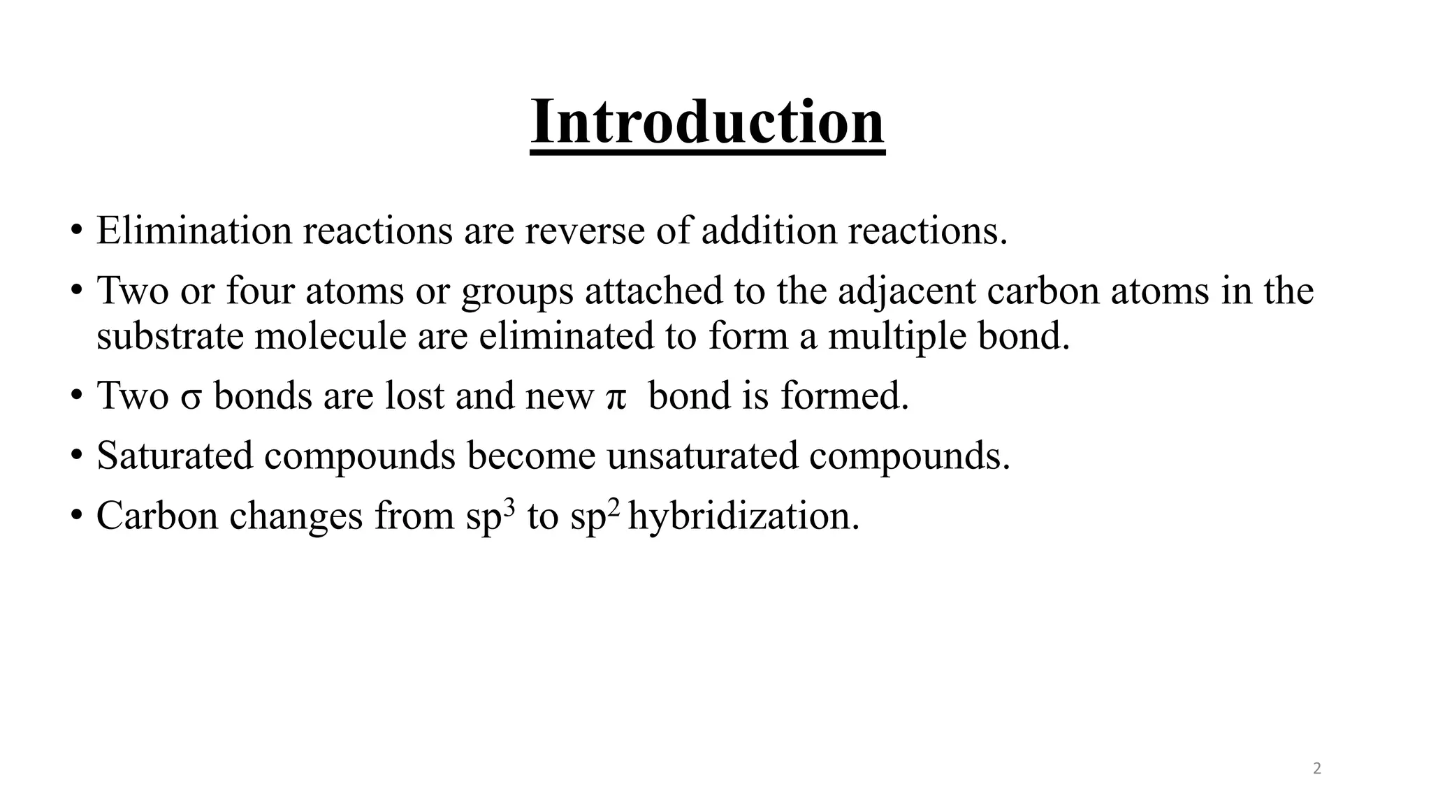 Elimination reactions- E1 Elimination reaction | PPTX