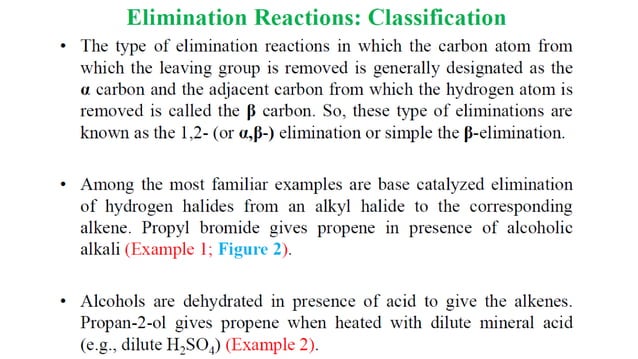 Elimination Reactions-mechanisms and kinetics | PDF