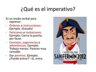 El imperativo | PPTX