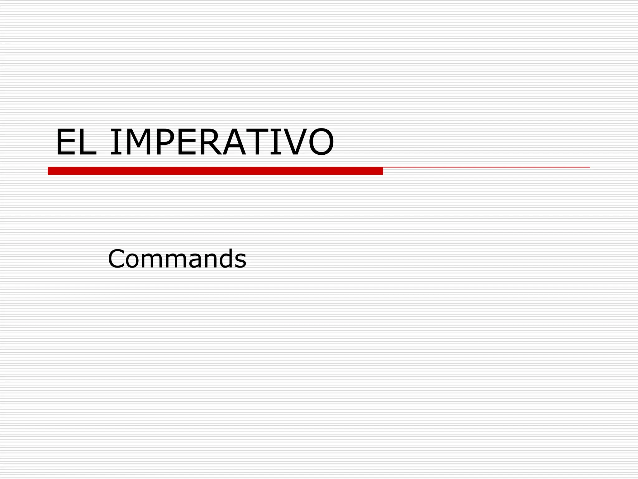 FORMACION DEL IMPERATIVO PARA Tu Y Vosotros | PPT