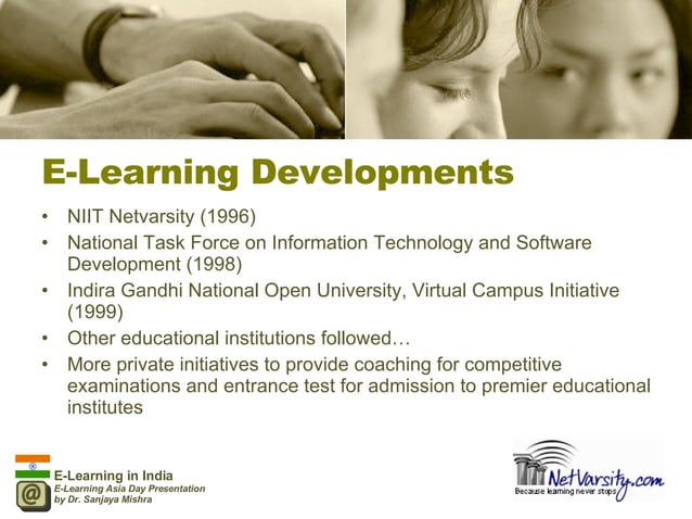 E-Learning in India | PPT | Internet | Computing