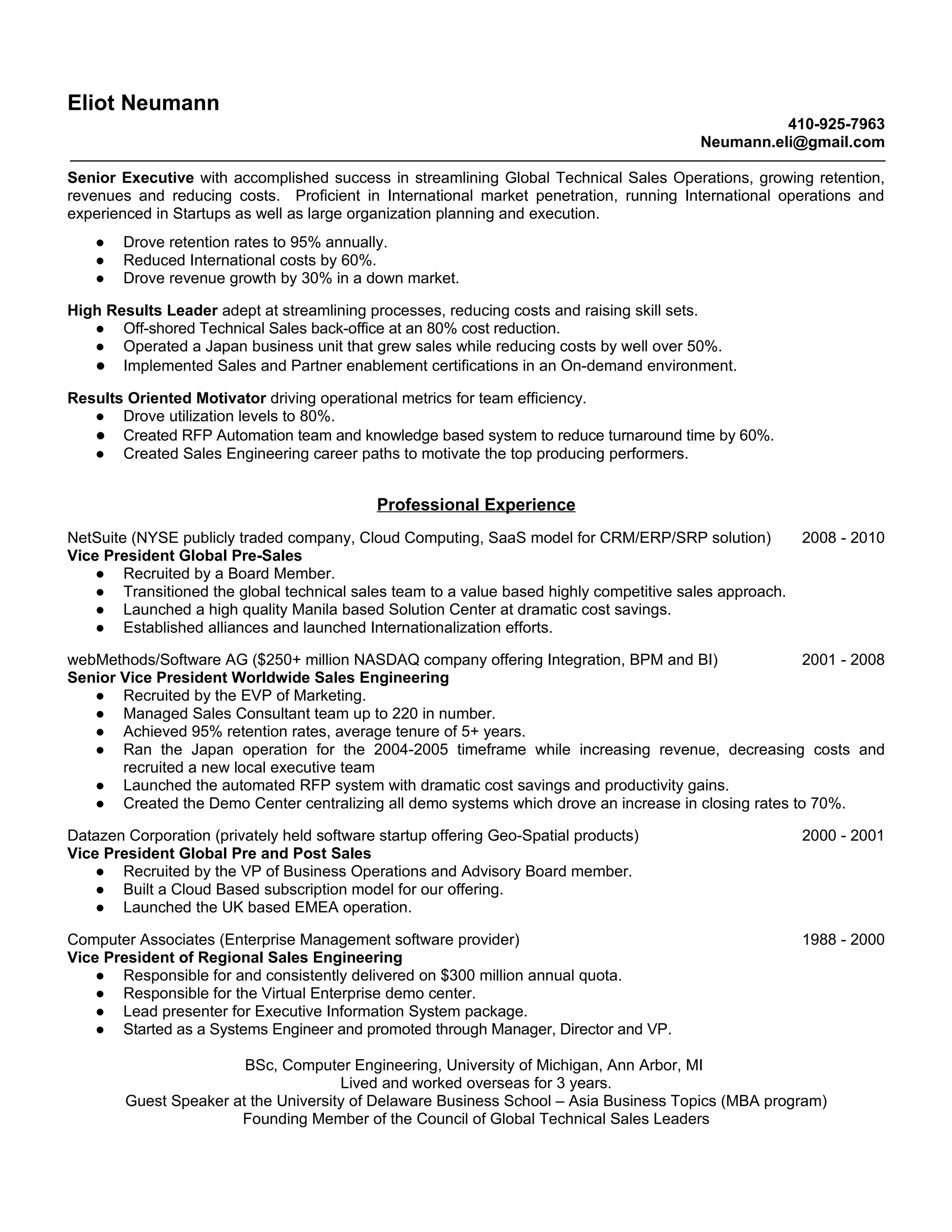 Eli Neumann CV | DOC