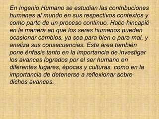 El ingenio humano | PPTX