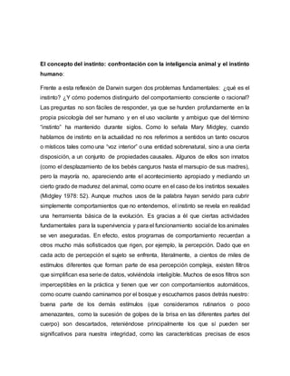 El instinto | DOCX